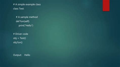 Class Object And Inheritance In Python Pptx