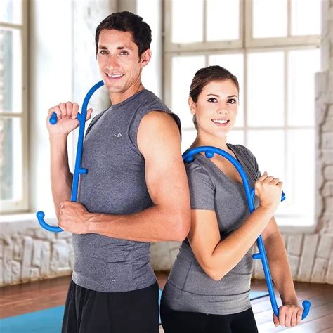 1pc 등과 목 마사지기 트리거 포인트 섬유 근육통 통증 완화 및 셀프 마사지 후크 지팡이 치료 Temu Republic Of Korea