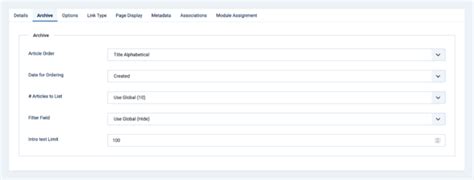 Help4 X Menu Item Article Archived Joomla Documentation