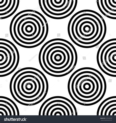 Seamless Circle Pattern Abstract Black White Stock Vector Royalty Free 319743278 Shutterstock