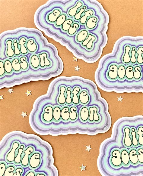 Bts Retro Life Goes On Vinyl Sticker Etsy