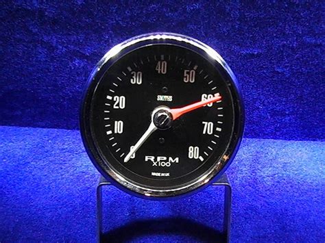 Classic Mini Smiths Rev Counter Tachometer Black Face 0 8000rmp £175