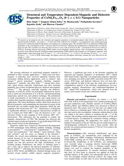 Structural And Temperature Dependent Magnetic And Dielectric Properties Of Condxfe2 Xo4 0≤ X ≤0