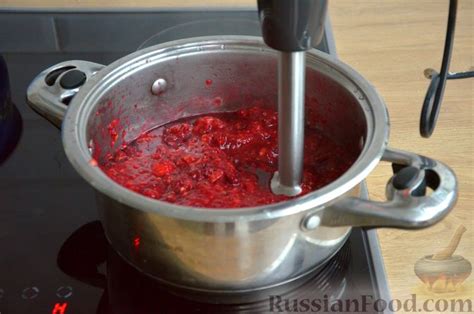 Рецепт: Малиновый конфитюр (без косточек) с агар-агаром на RussianFood.com