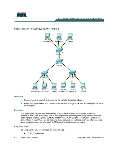 Packet Tracer Vlan Trunking Activity