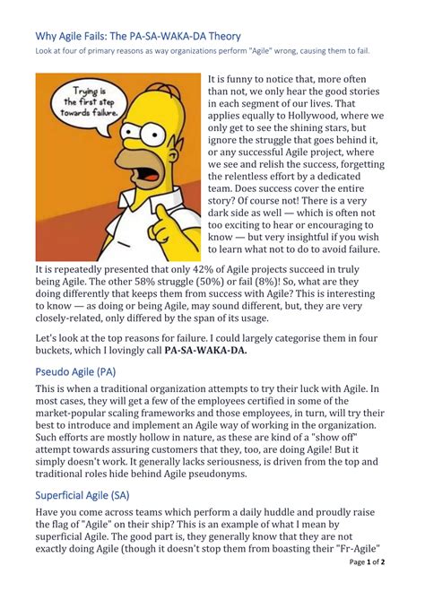 Full Article Why Agile Fails