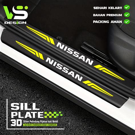 Jual New Vs Sticker Stiker Sill Plate Mobil Nissan Karbon Pelindung