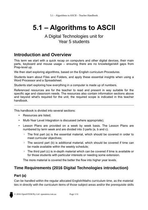 Dtech 51 Bundle Algorithms To Ascii Openstem Pty Ltd