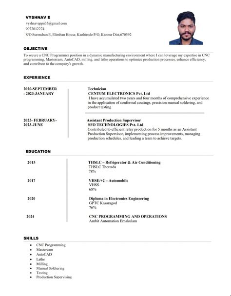 Vyshnav E On Linkedin Dear Hiring Team I Am Sharing My Cv Is There Any Vacancy Please
