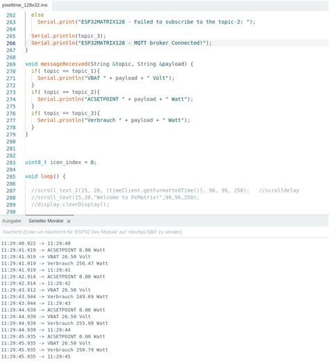 Esp32 Mqtt 128x32 Led Matrix Deutsch Arduino Forum