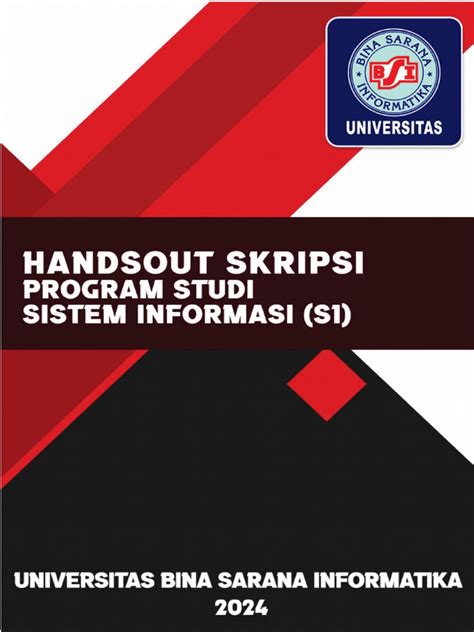 Handout Skripsi Prodi Sistem Informasi Periode 1 Tahun 2024 Pdf