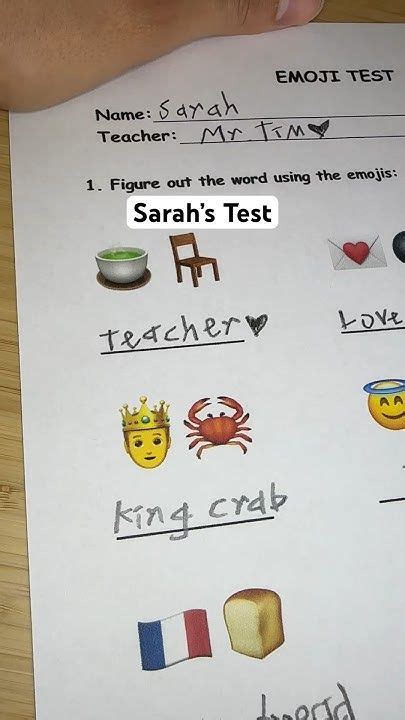 Grading Sarahs Test Asmr School Teacher Test Quiz Emojichallenge In 2025 Funny Test
