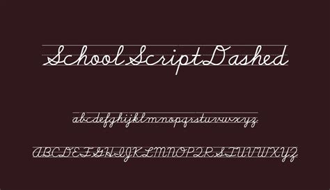 School Script Dashed Free Font