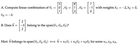 Solved Compute Linear Combination Ofv1 5 0 1 V2