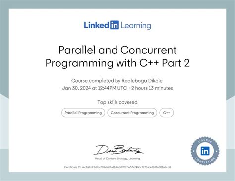 Course On Parallel And Concurrent Programming With C Realeboga Dikole Posted On The Topic