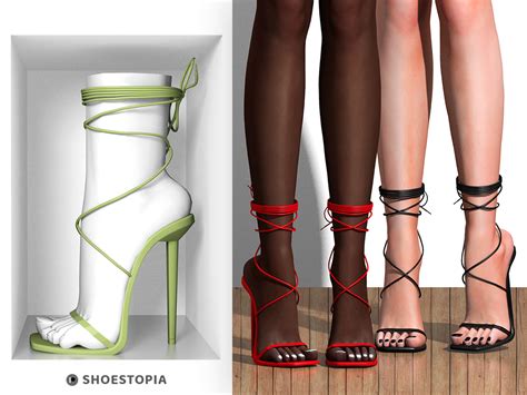 SHOESTOPI The Sims 4 Shoes 10 Swatches Female Smooth Weights Morphs Custom Thumbnail HQ Mod