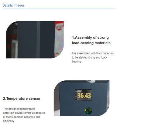 Infrared Body Checking Walk Through Temperature Scanner Gate