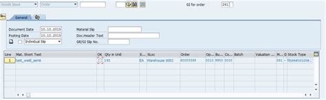 Issue In Good Issue Of Production Order Sap Community