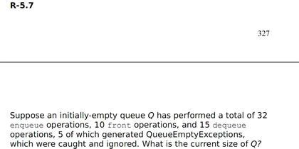 Suppose An Initially Empty Queue Q Has Performed A Chegg