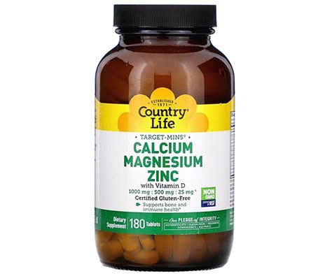 Купить Кальций магний цинк с витамином Д Country Life (Calcium ...