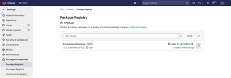 Gitlab Npm Package 初体验 Mubeisamas Blog