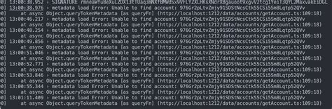 object querytokenmetadata metadata load error unable to find account · issue 273