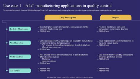 Use Case 1 Aiot Manufacturing Applications In Quality Unlocking Potential Of Aiot Iot Ss Ppt