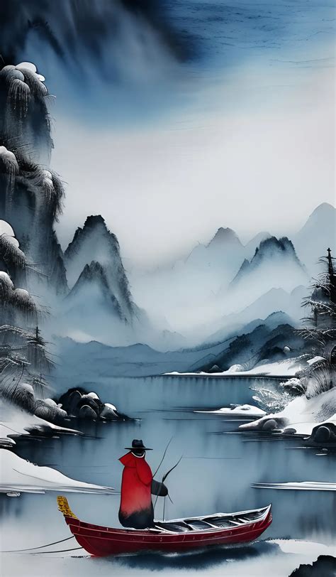 孤舟蓑笠翁，独钓寒江雪 无界ai