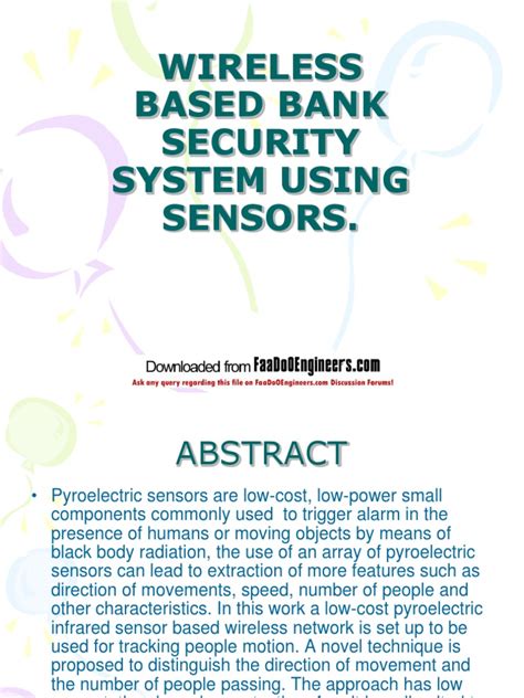 Wireless Based Bank Security System Using Sensor Download Free Pdf Security Alarm Mobile