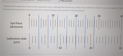 Solved Flag Questionusing The The Calibration Slide And The