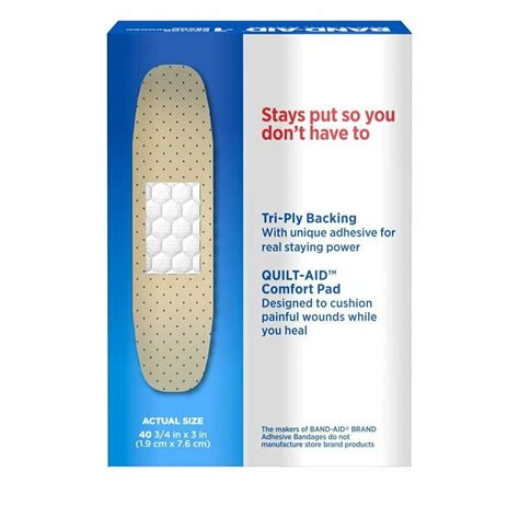 Band Aid Adhesive Bandages Tru Stay Sheer Strips 40ct