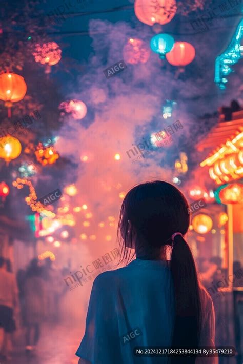 Ai创作图元宵情人 元宵节美女 元宵节灯笼下 花灯下的美女 放烟花的少女 造物节 元宵节微单 提灯少女 元宵许愿 光斑背影 汉服背影 倩女 一个人的烟火 情侣灯会 夜景人像 昵图网