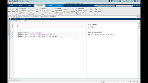 Función Fprintf En Matlab Youtube