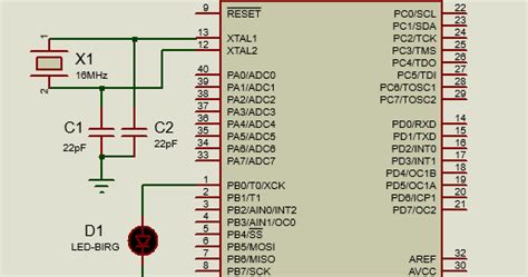 Tutorial Simulasi Blinking LED ATmega 16 Menggunakan Proteus