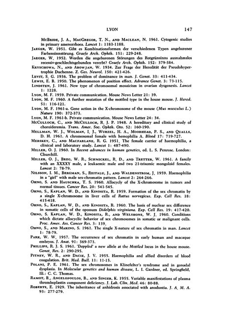 Sex Chromatin And Gene Action In The Mammalian X Chromosome Pmc