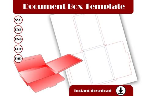 Document Box Template Book Box Creative Fabrica