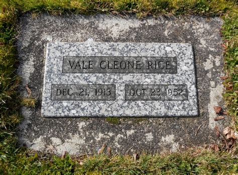 Vale Cleone Wiley Rice 1913 1952 Find A Grave Memorial
