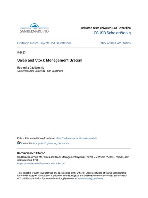 sales and stock management system pdf software testing databases