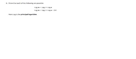Solved 6 Show That Each Of The Following Are Possible Log Chegg Com