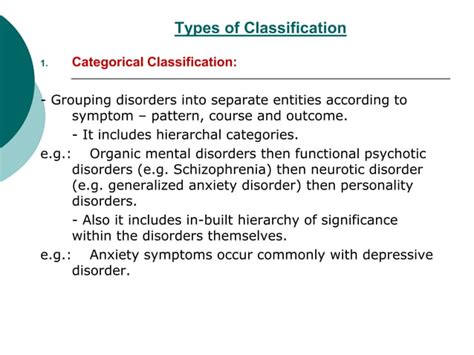 03 Classification Of Psychiatric Disorders By Dr Bazaid Ppt