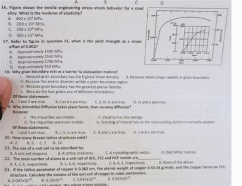 [solved] 16 Figure Shows The Tensile Engineering Stre