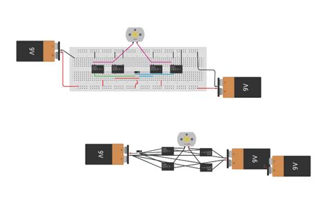 Circuit Design 4 Spdt Dc Motor Tinkercad