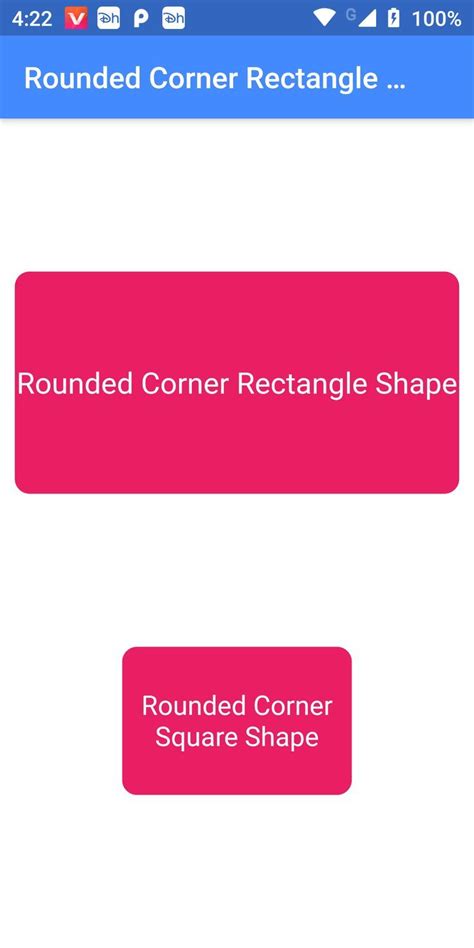 Rounded Corner Rectangle Square Shape In Flutter App Flutter Rectangle Shapes