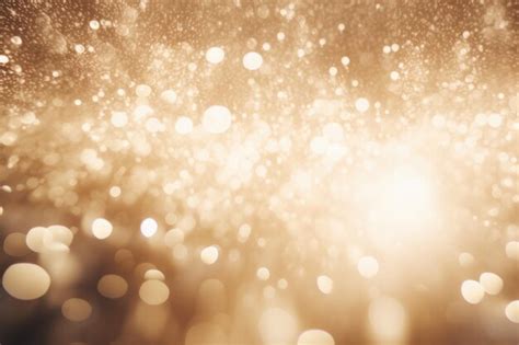 Premium Photo Golden Bokeh Light Particles