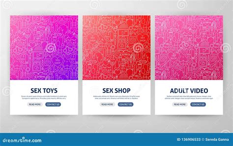 Sex Shop Flyer Concepts Stock Vector Illustration Of Design