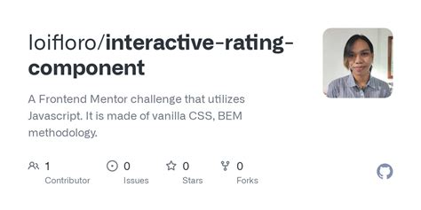 GitHub Loifloro Interactive Rating Component