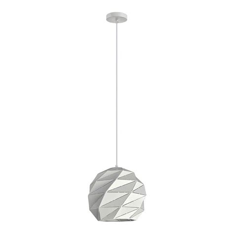 Cla Lighting Origami Interior Dome Carved Pendant Light Matte White