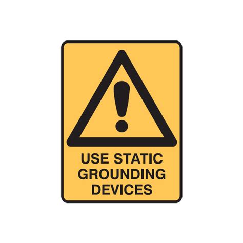 Electrical Hazard Warning Signs Use Static Grounding Devices Shop