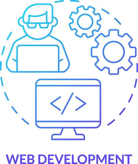 Web Development Blue Gradient Concept Icon Skill To Learn Abstract Idea Thin Line Illustration