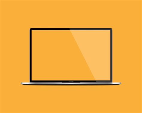 빈 컴퓨터 모니터 화면 이랑 벡터 프레임 프리미엄 벡터